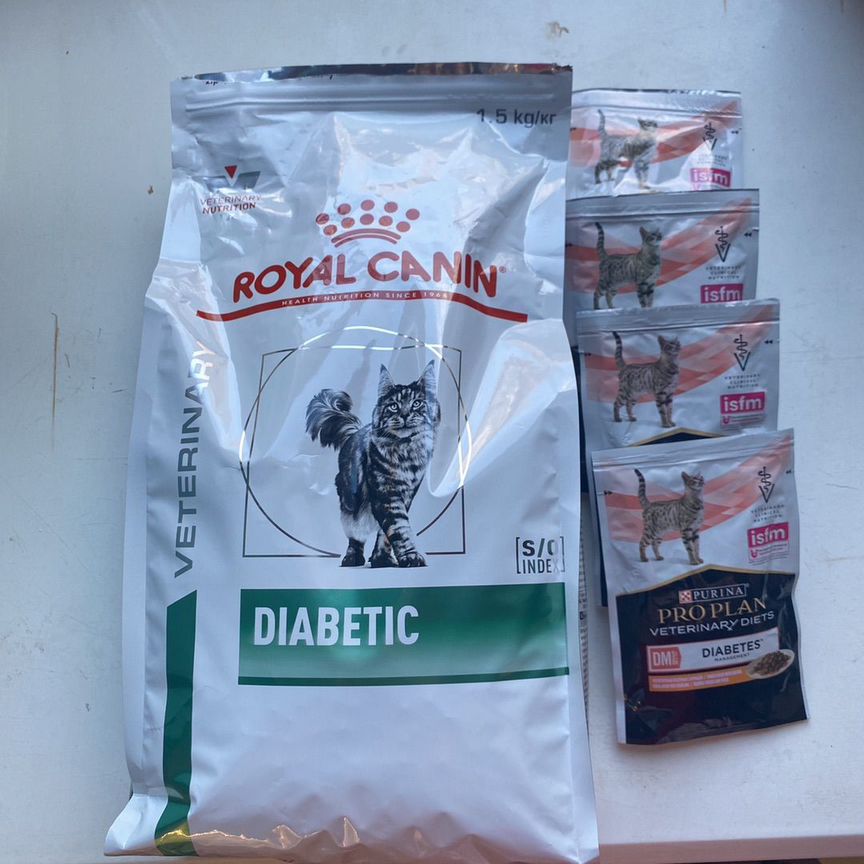 Корм для кошек royal canin diabetic и pro plan