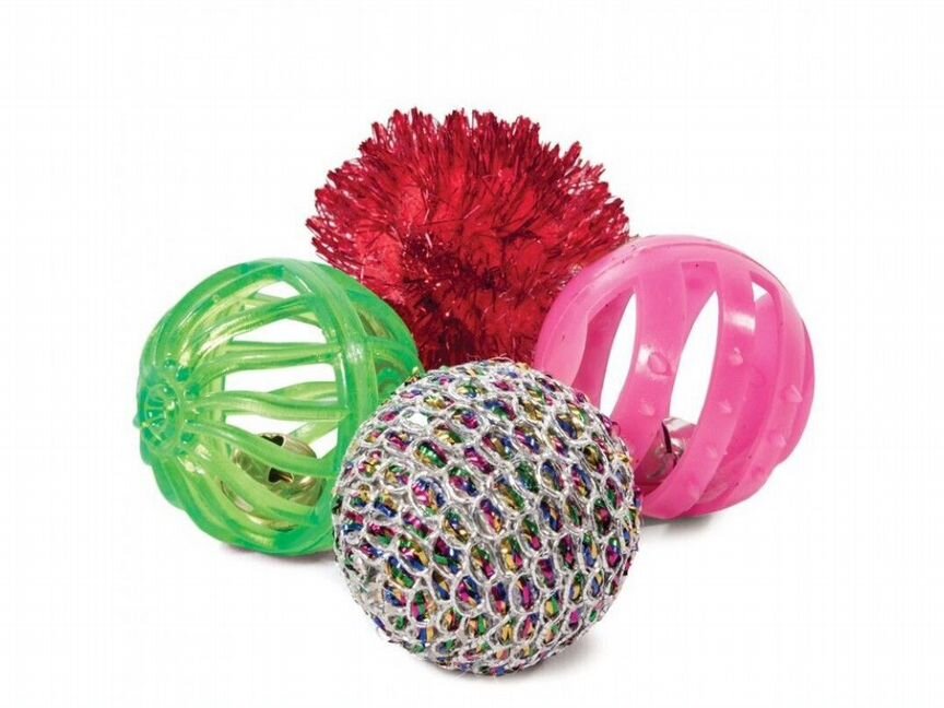 Набор XW7019 игрушек для кошек (4 мяча), d40мм