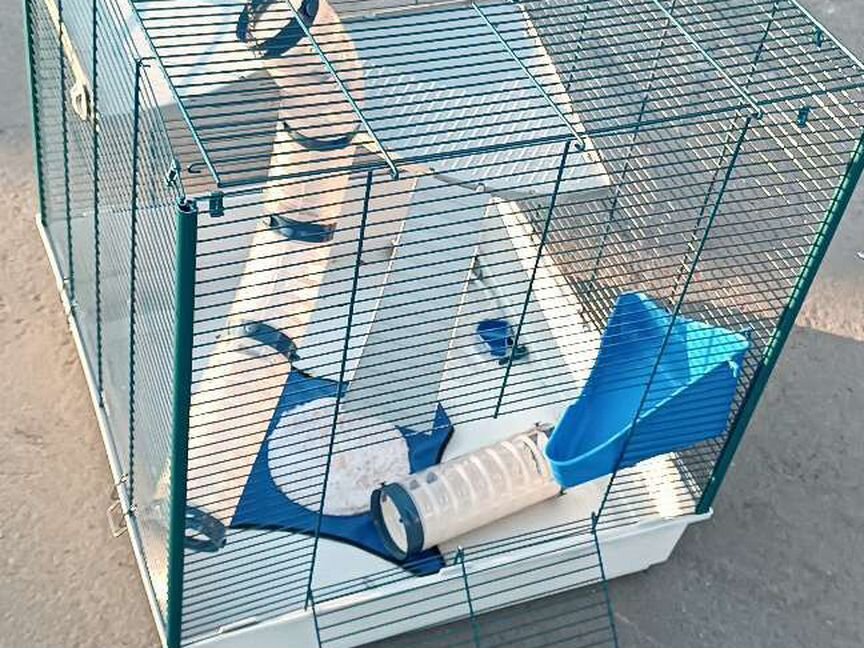 Клетка для грызунов 1м.куб со всем навесным