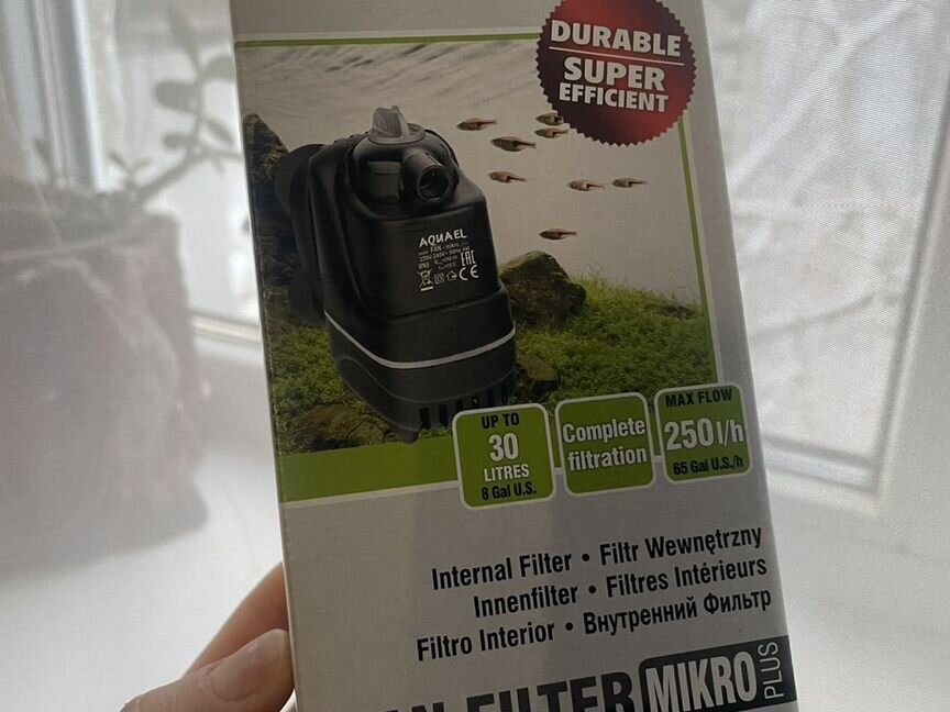 Фильтр для аквариума до 30л aquael mikro plus