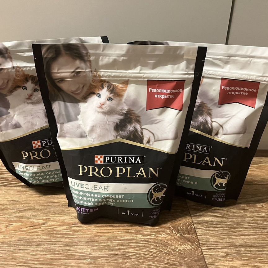 Корм purina proplan liveclear для котят
