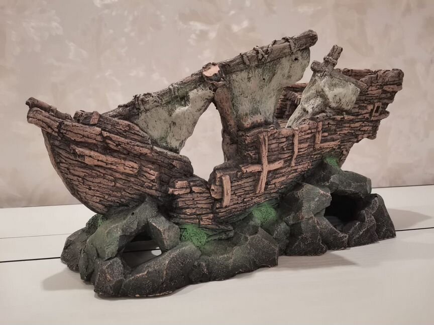 Декор для аквариума грот Корабль