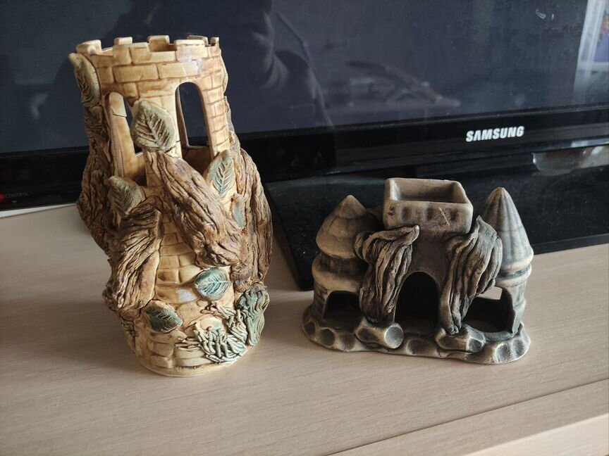 Замок в аквариум Игрушка кошкам Поильник грызунам