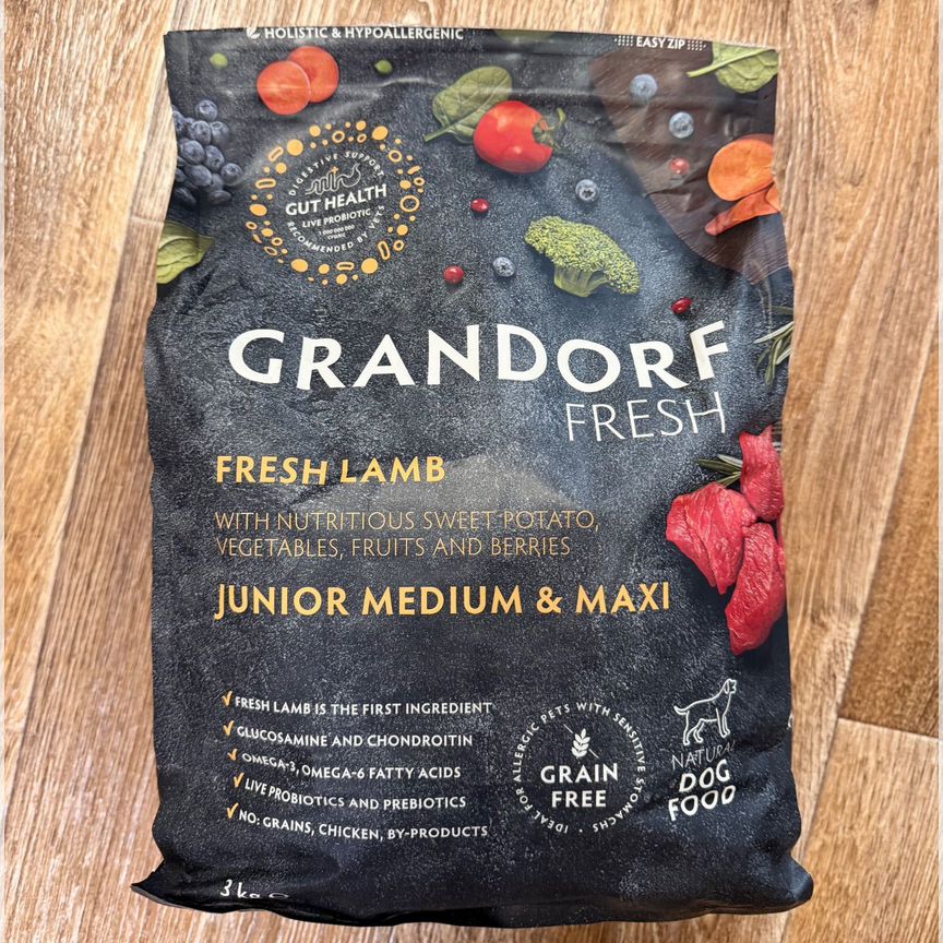 Grandorf fresh 3 кг ягненок Junior