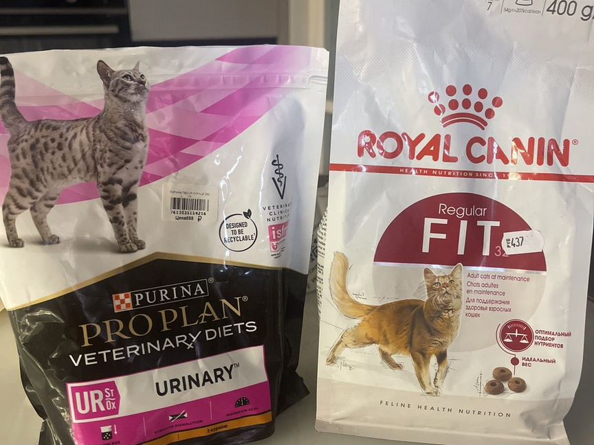 Корм для кошек Pro plan и Royal canin