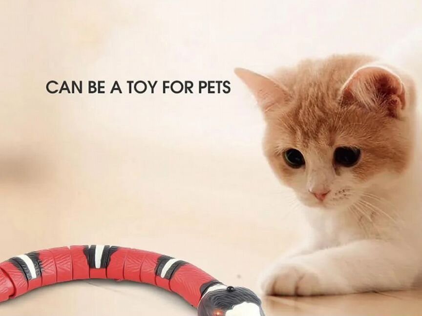 Интерактивная развивающая игрушка для кошек Змейка