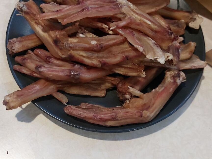 Утиные лапки сушёные, лакомства для собак