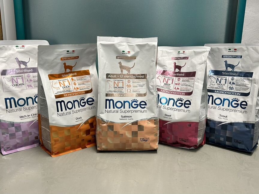 Сухой корм для кошек Monge 1,5 кг