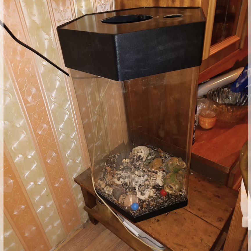 Аквариум с тумбой бу 90 литров