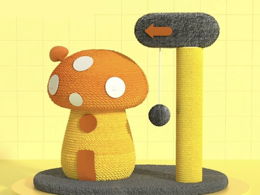 Когтеточка для кота грибы