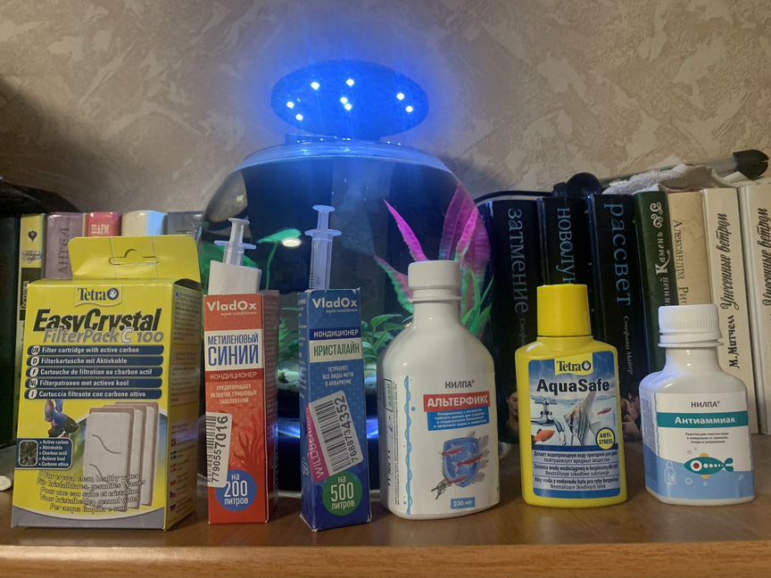 Аквариум с фильтром и светом