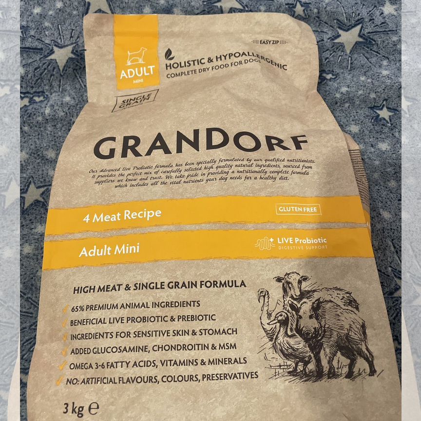 Корм сухой для собак grandorf 3кг
