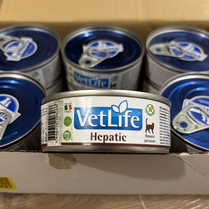 Корм лечебный для печени Vetlife Hepatic для кошек