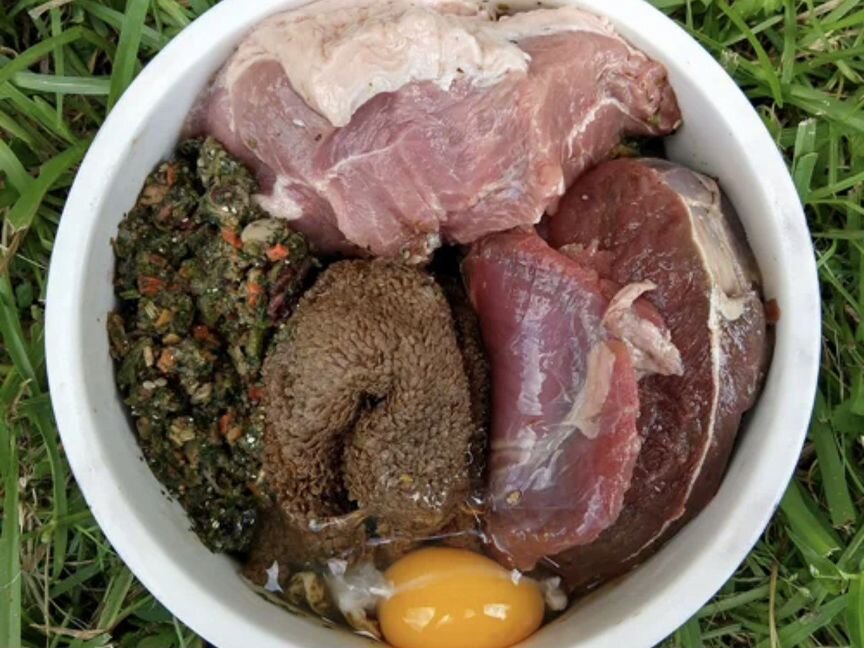 Мясо для собак готовый обед