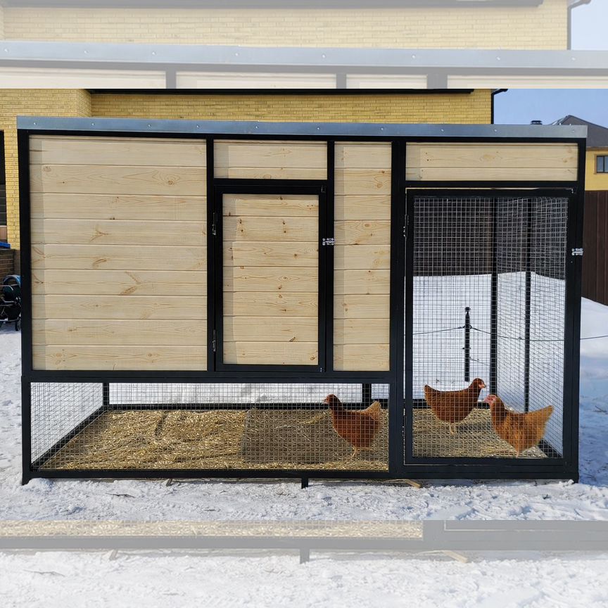 Курятник с выгулом для дачи на 10–15 кур