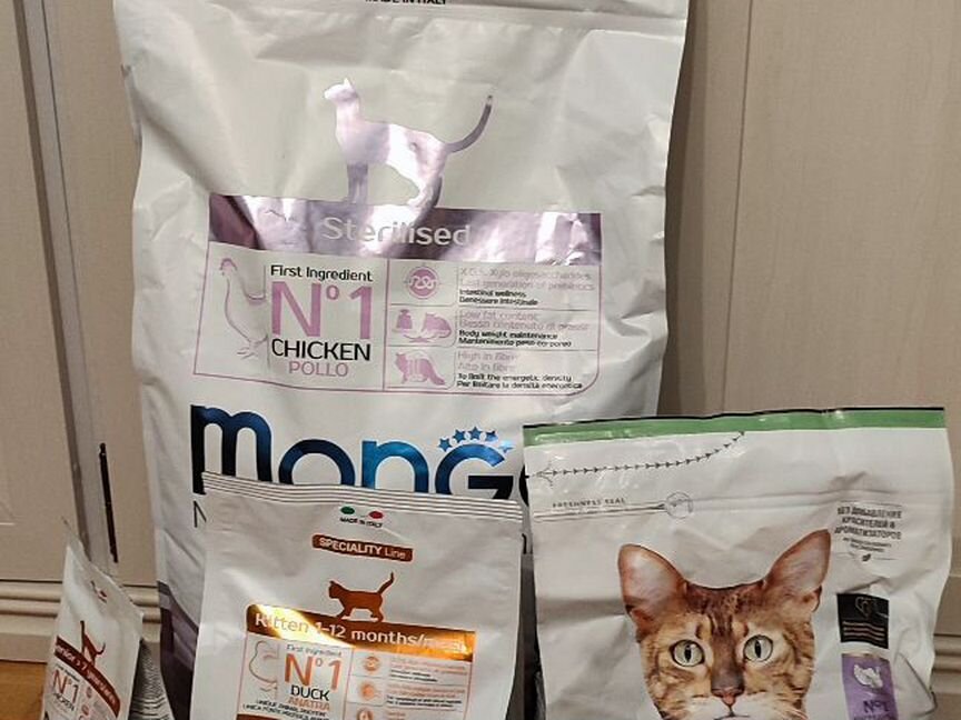 Корм для кошек Monge Sterilised, Urinary и Purina
