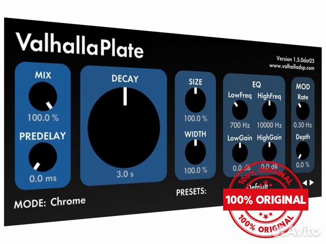 Valhalla Plate (оф. лицензия) VST3 / AU / AAX купить в Москве | Хобби и ...