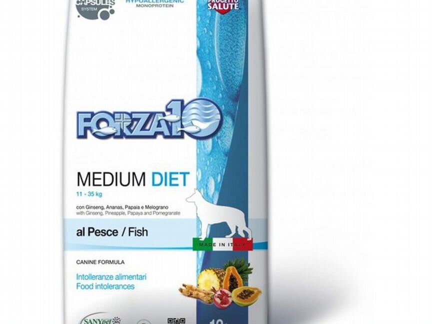Корм для собак Форца10 Medium Diet Pesce (рыба12кг