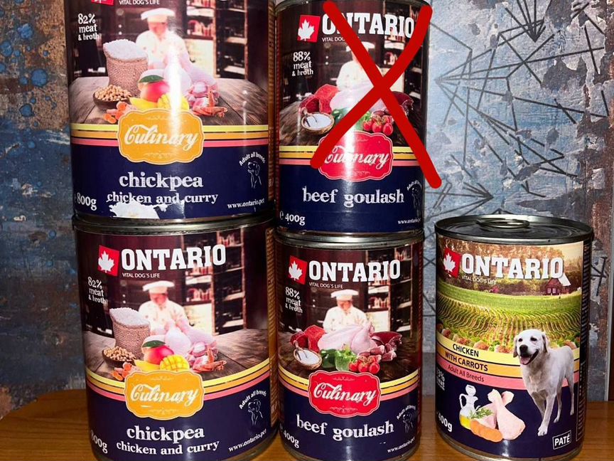 Корм для собак Ontario Онтарио