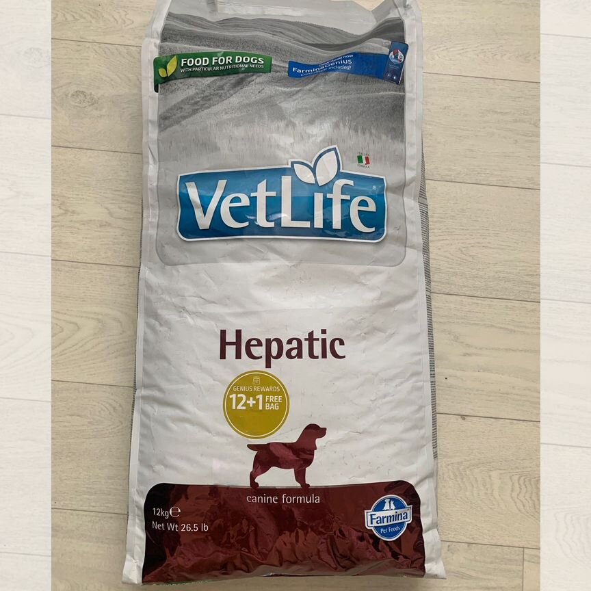 Корм для собак farmina hepatic 12 кг