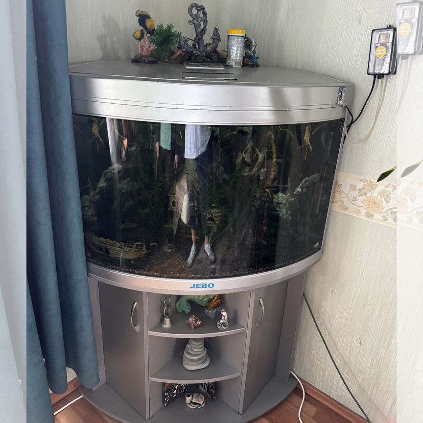 Аквариум угловой с тумбой Jebo 250 л
