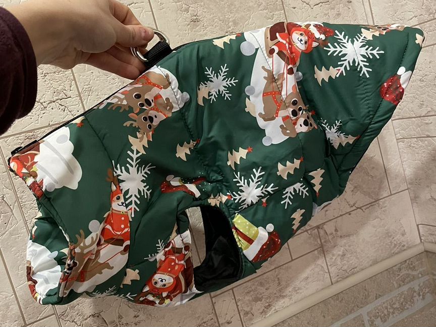 Новогодний жилет для собаки, новый, утепленный