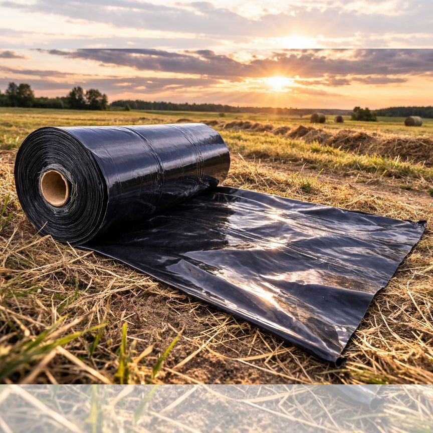 Силосная пленка 18м*50м*150, черная super strong