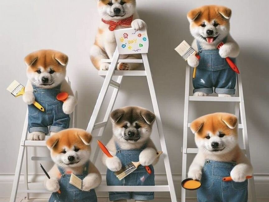 Собака акита ину щенки