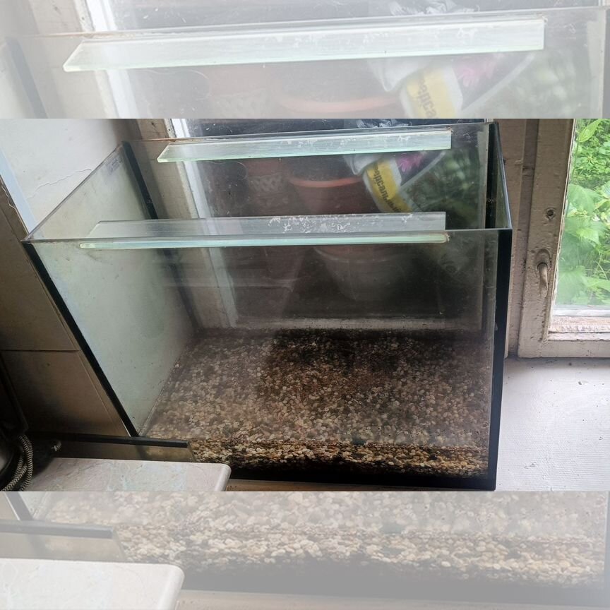 Аквариум б/у с грунтом