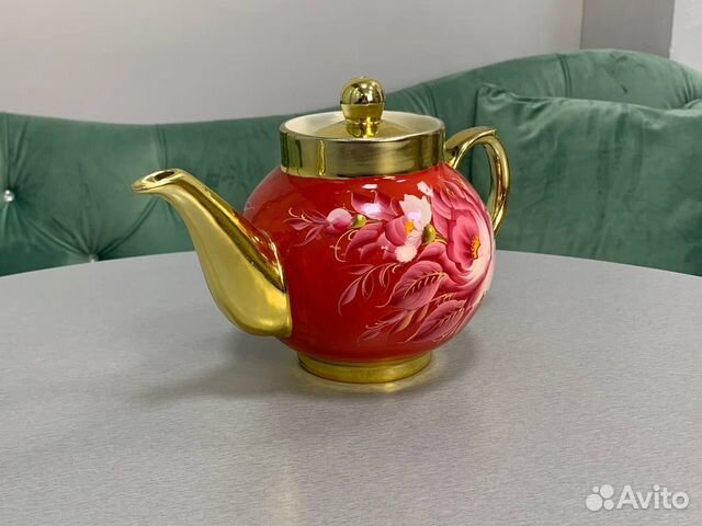Чайник заварочный для самовара «Пионы на красном купить в Москве ...
