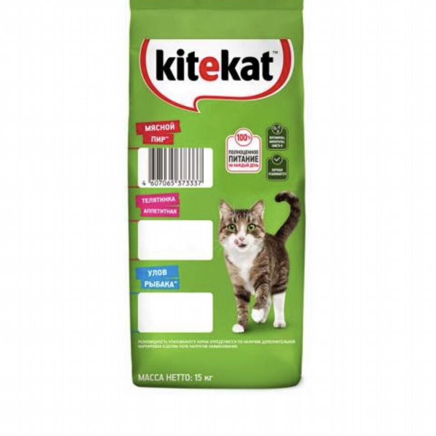 Сухой корм Kitekat для взрослых кошек 15кг