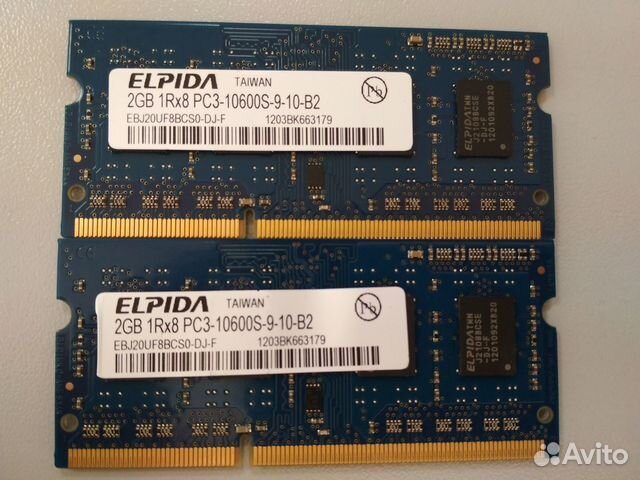 Оперативная память Sodimm Ddr3 2gb X 2 4gb 1333 купить в