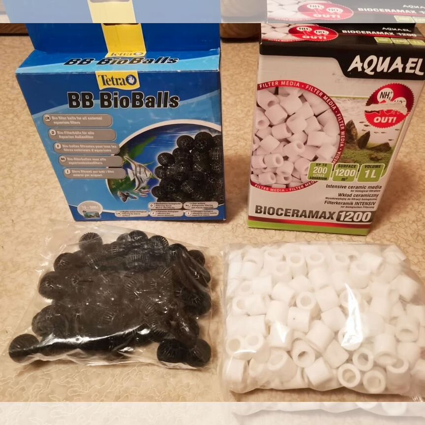 Tetra BB BioBalls 500мл   Aquael Bioceramax 1200