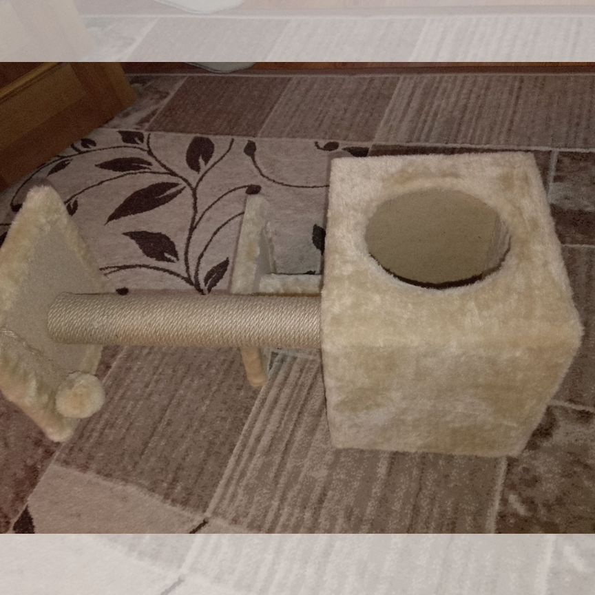 Когтеточка домик для кошки новая