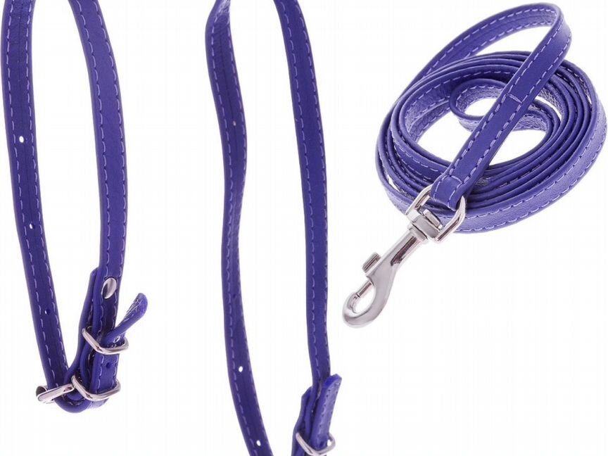 Шлейка с поводком натуральная кожа