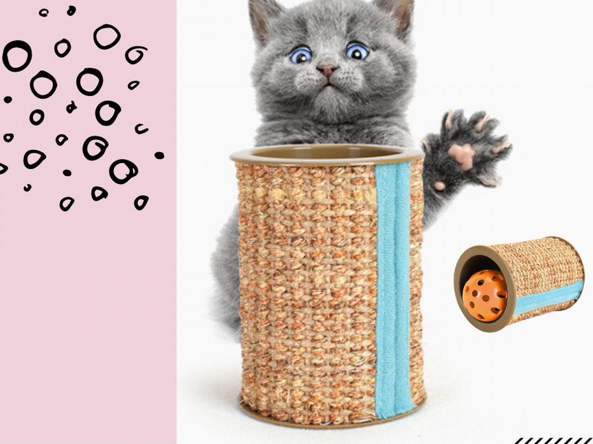 Игрушка - каталка для кошек. Когтеточка