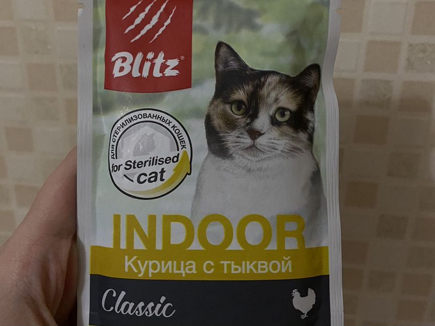 Влажный корм для кошек Blitz 11шт