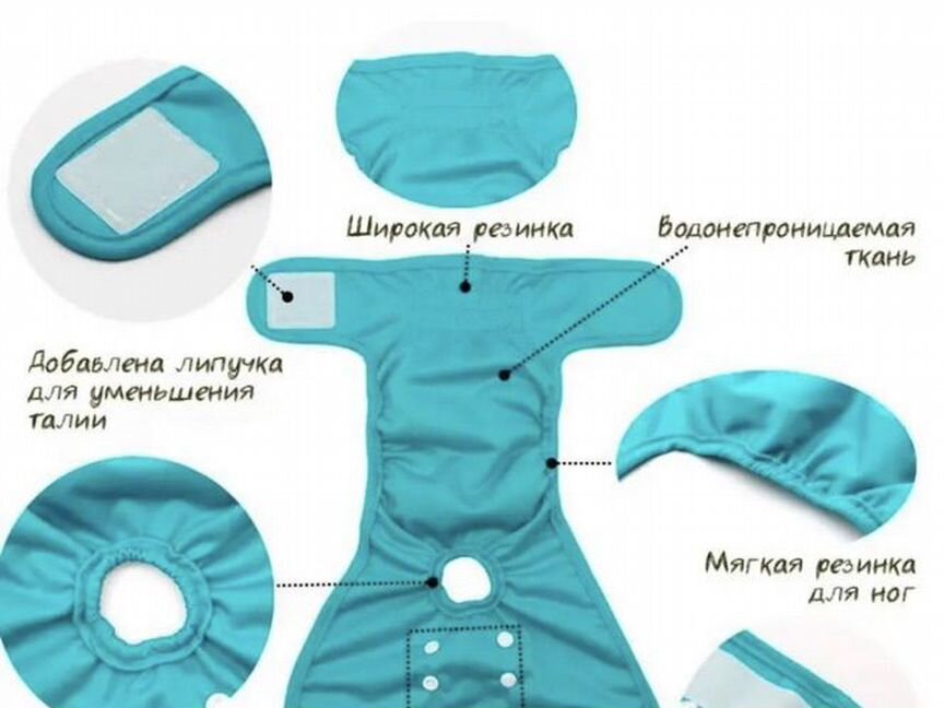 Многоразовые подгузники для собак