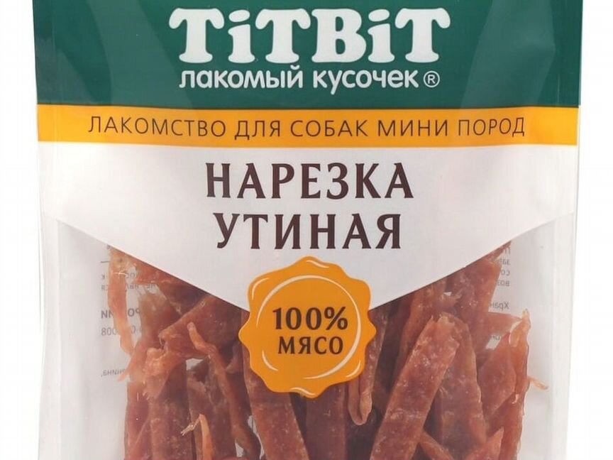 Titbit нарезка утиная для собак мини пород