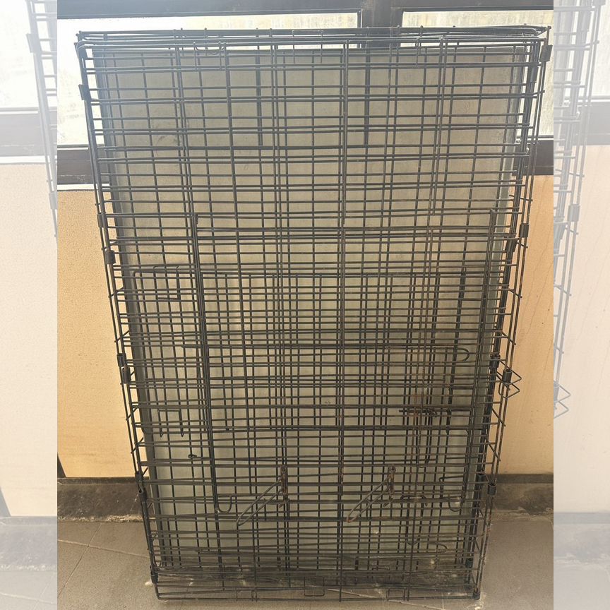 Клетка для собак с металлическим поддоном 120х70