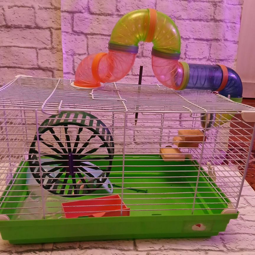 Клетка для хомяка большая с трубами