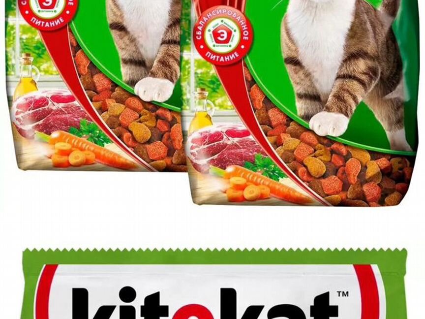 Сухой корм для кошек Kitekat Мясной пир, 1,9 кг