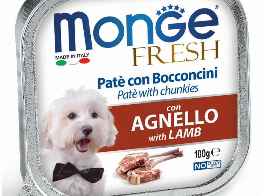 Monge fresh Ягненок /Тунец /Индейка/Ягненок+Яблоко