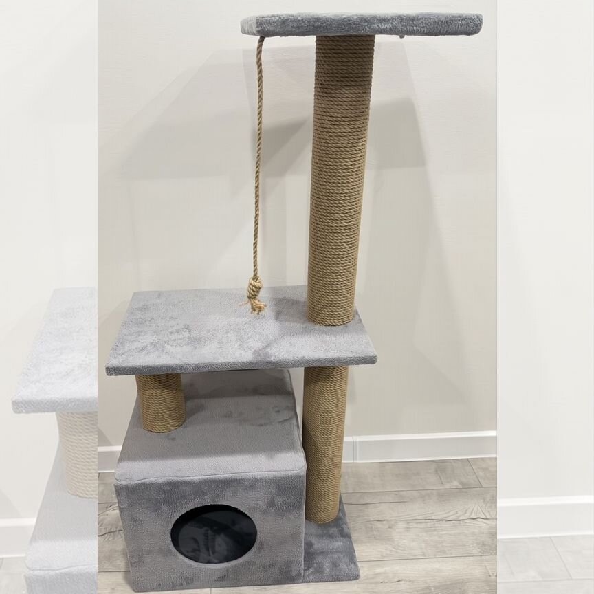 Когтеточка с домиком и лежанкой бу