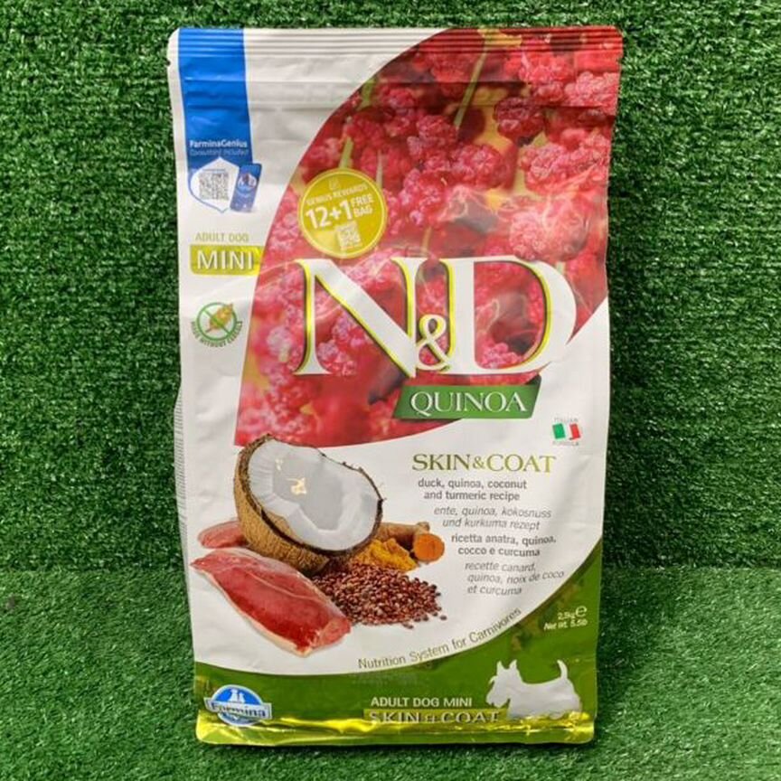 Корм для собак Farmina Quinoa Mini Утка 2.5 кг