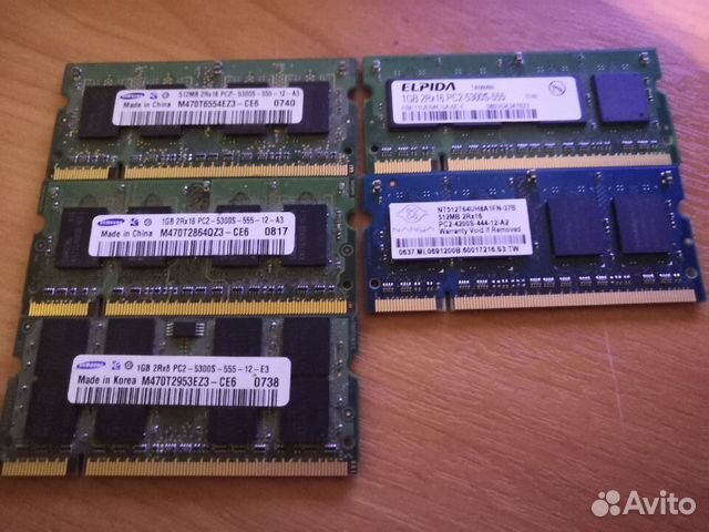 Оперативная память Ddr2 1gb 512mb для ноутбук купить в Санкт