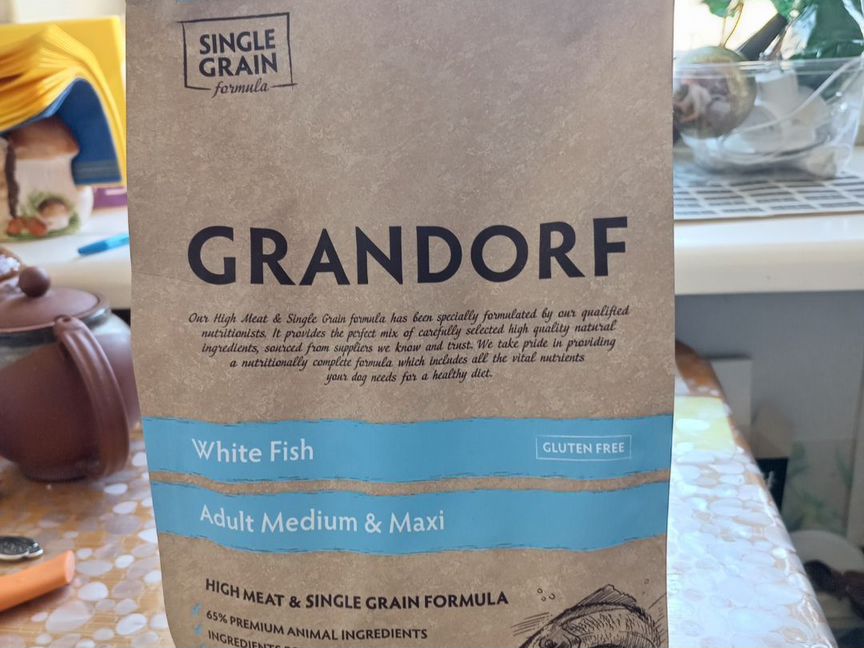 Корм Grandorf для собак. Белая рыба