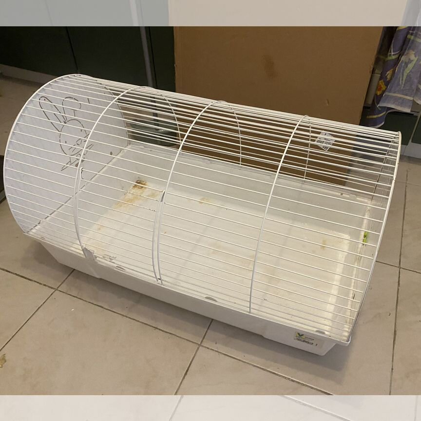 Большая белая клетка для грызунов б/у