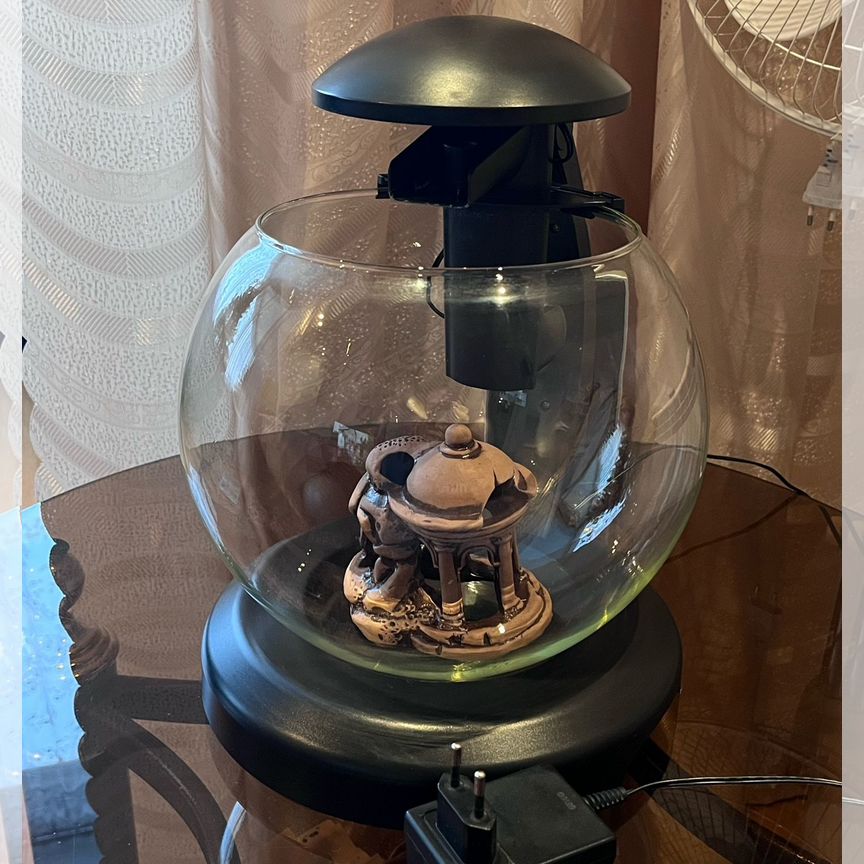 Аквариум круглый со светом и фильтром