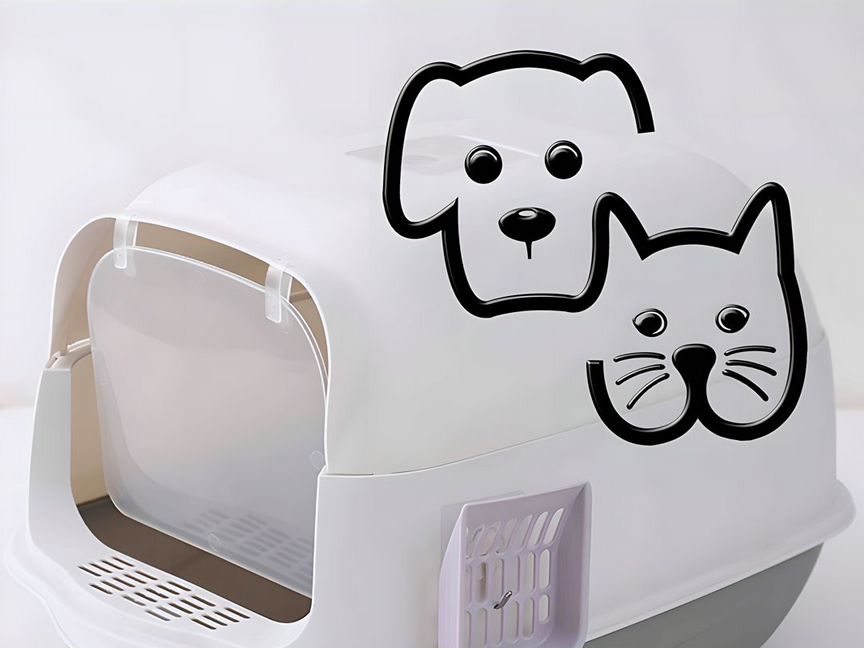 Полузакрытый кошачий туалет лоток для кошек